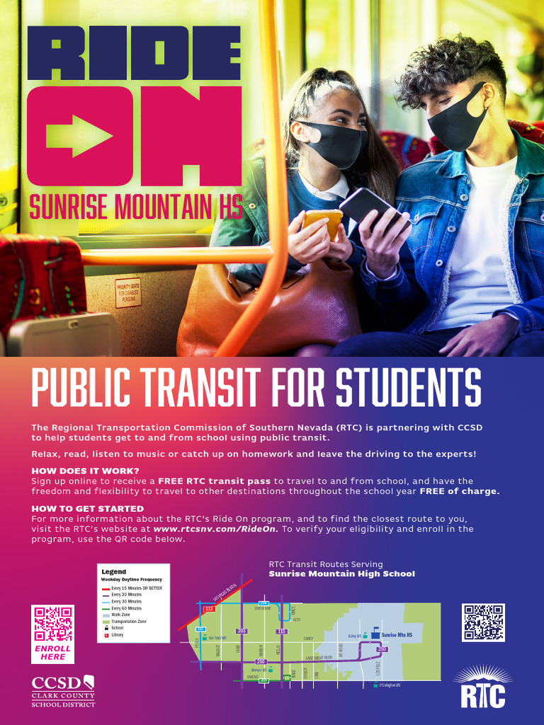 Free RTC Transit Pass for Students | PDF | Clark County, Nevada | Bus ...