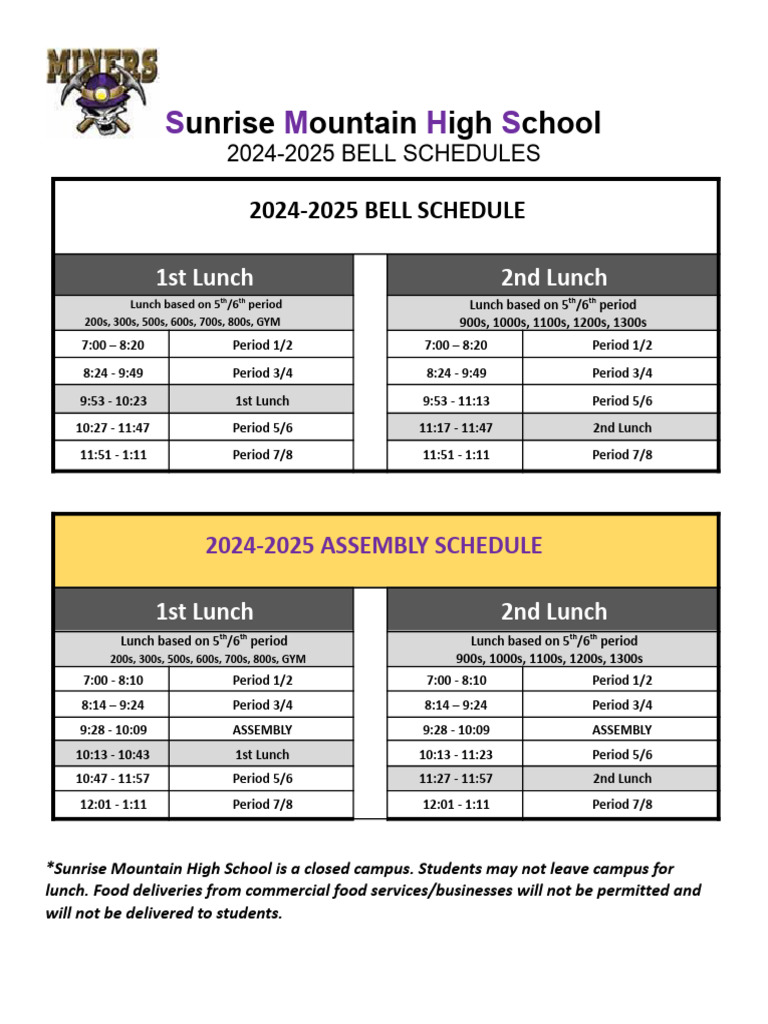 Bell Schedule 24-25 Ab Schedule | PDF