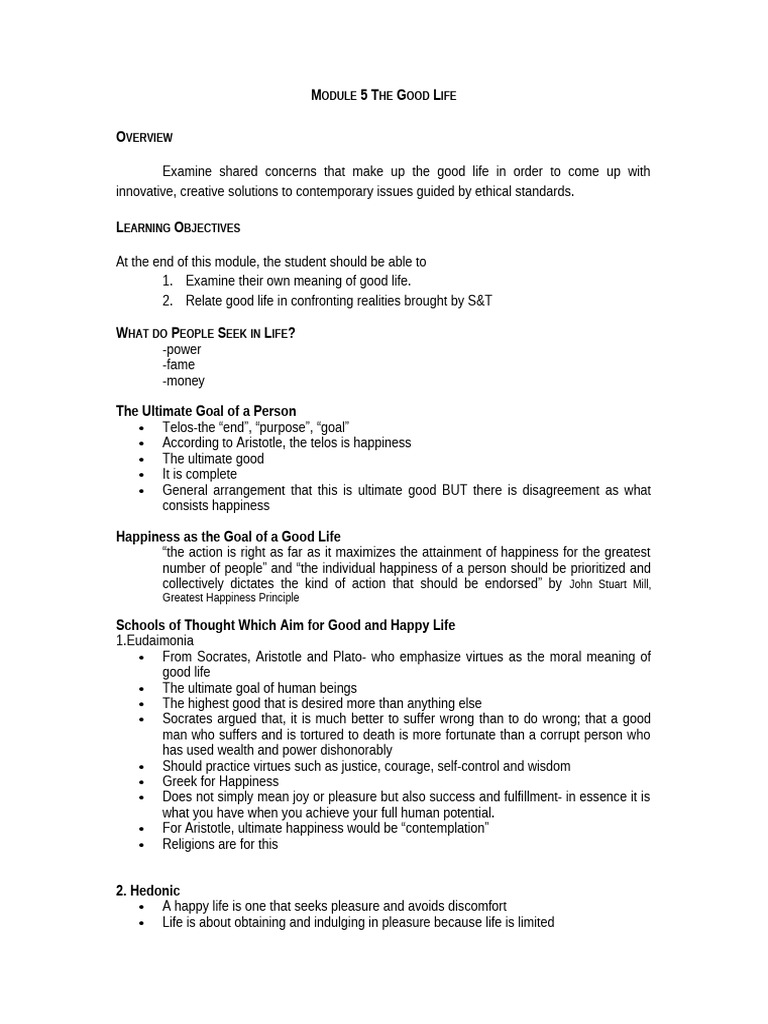 Good Life READINGS | PDF | Theism | God