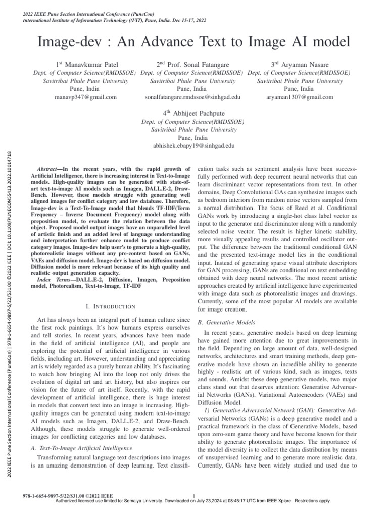 Image-dev An Advance Text to Image AI model | PDF | Learning | Applied Mathematics