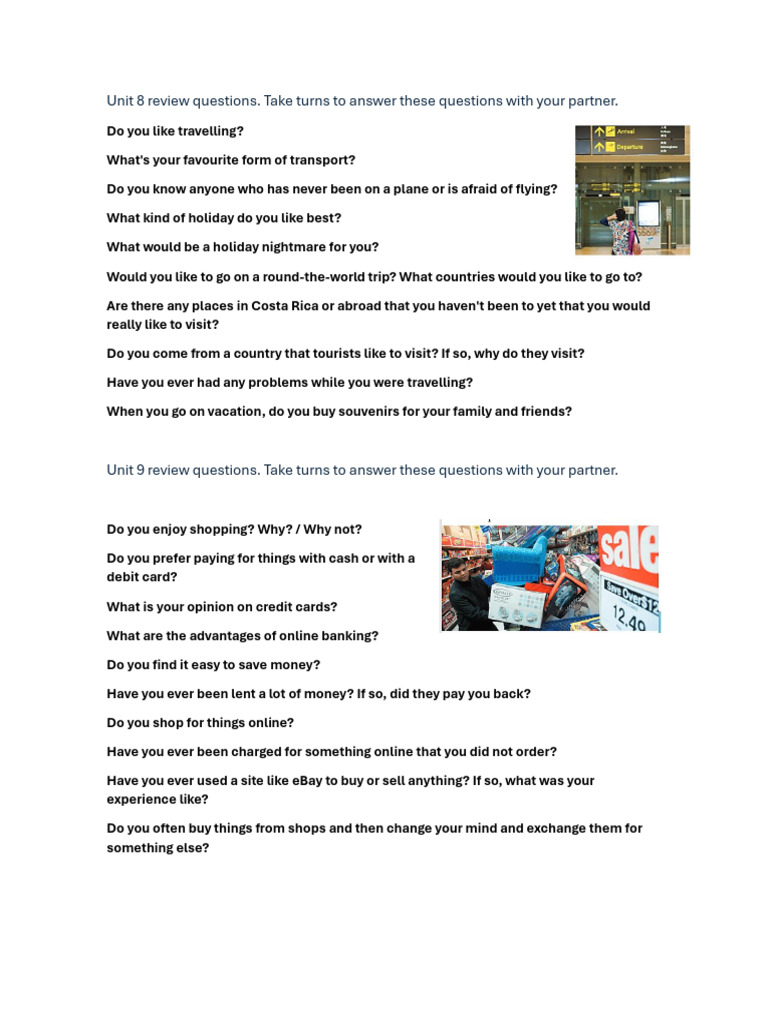 Units 8 and 9 Review Questions | PDF