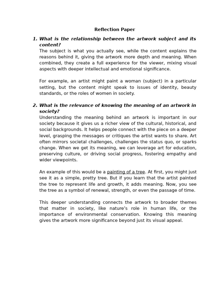 Reflection Paper - ArtApp - Tabangcura | PDF