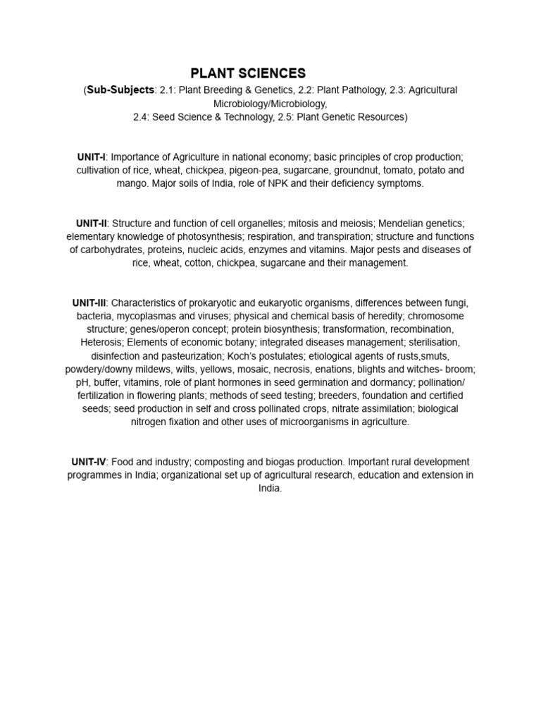 Plant Sciences | PDF