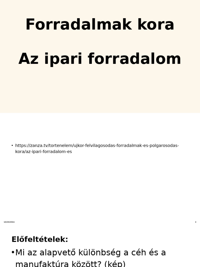 Az Ipari Forradalom | PDF
