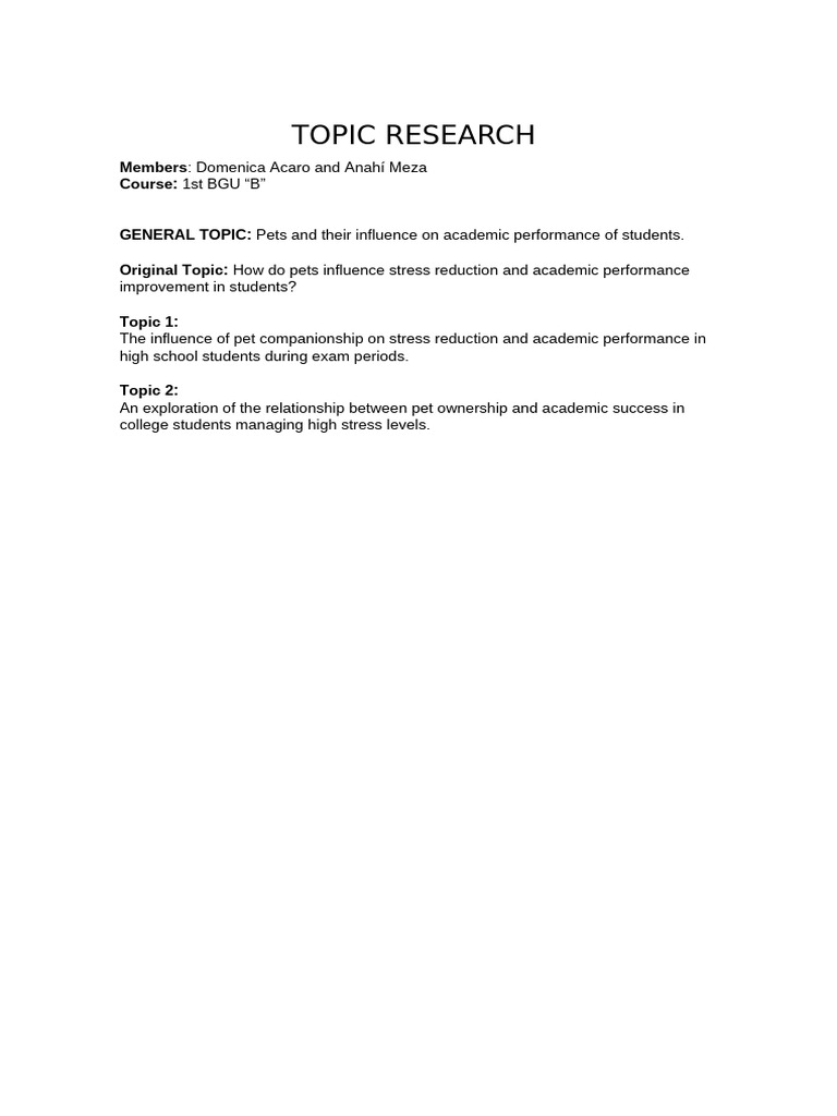 Research Topic | PDF