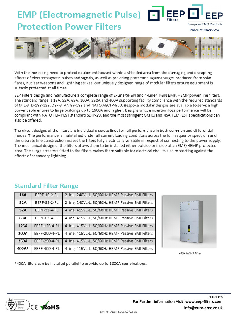 Emp Power Filters Product Overview Empfilgen 5001 0722 v5 | PDF ...