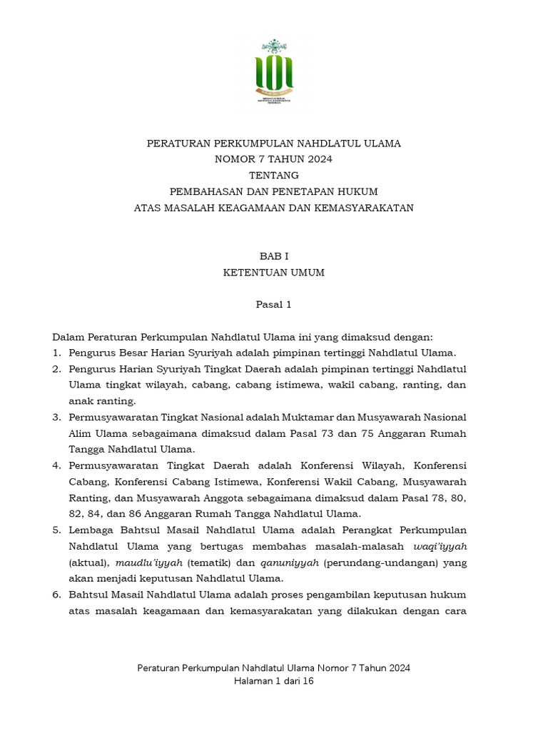 Aturan Perkumpulan LBM | PDF