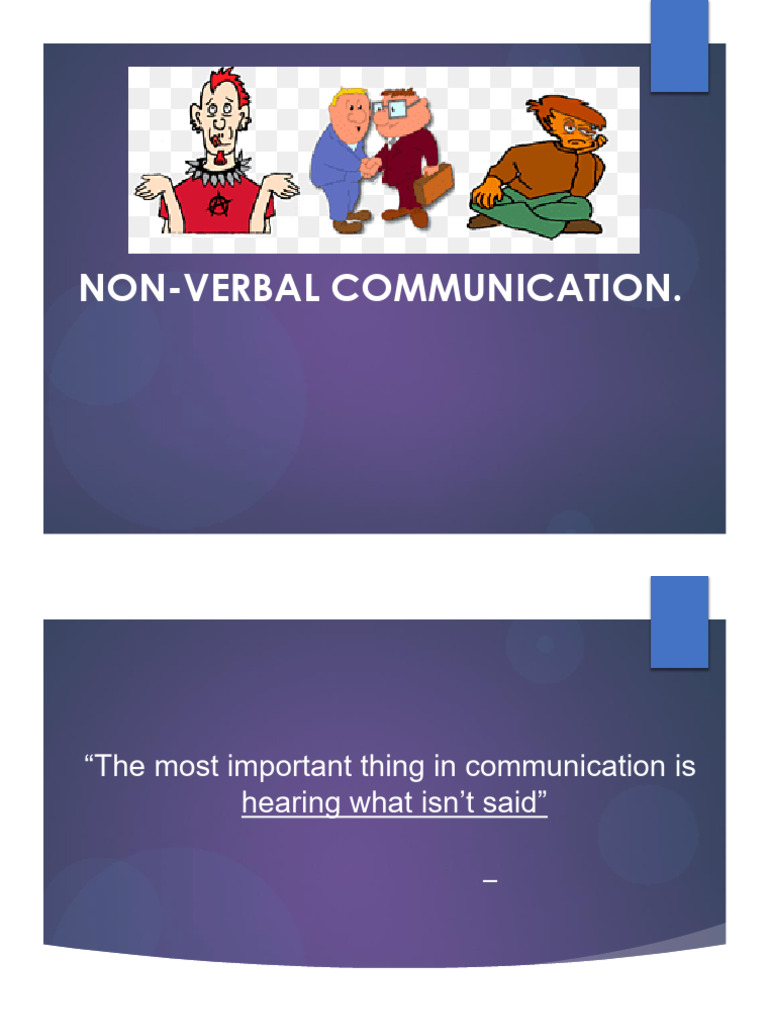 Non-verbal Communication | PDF | Nonverbal Communication | Communication