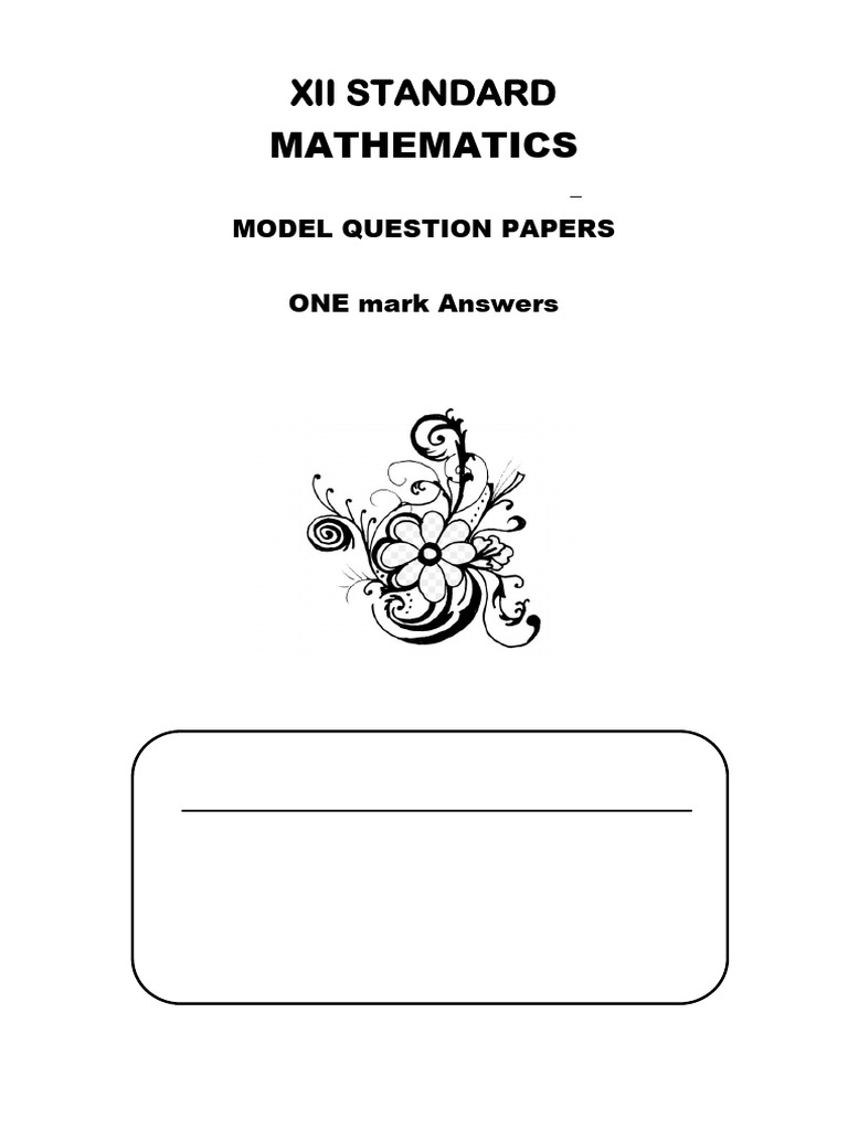 12 Maths Models With Solved Examples and Creative Sums | PDF | Trigonometric Functions | Matrix ...