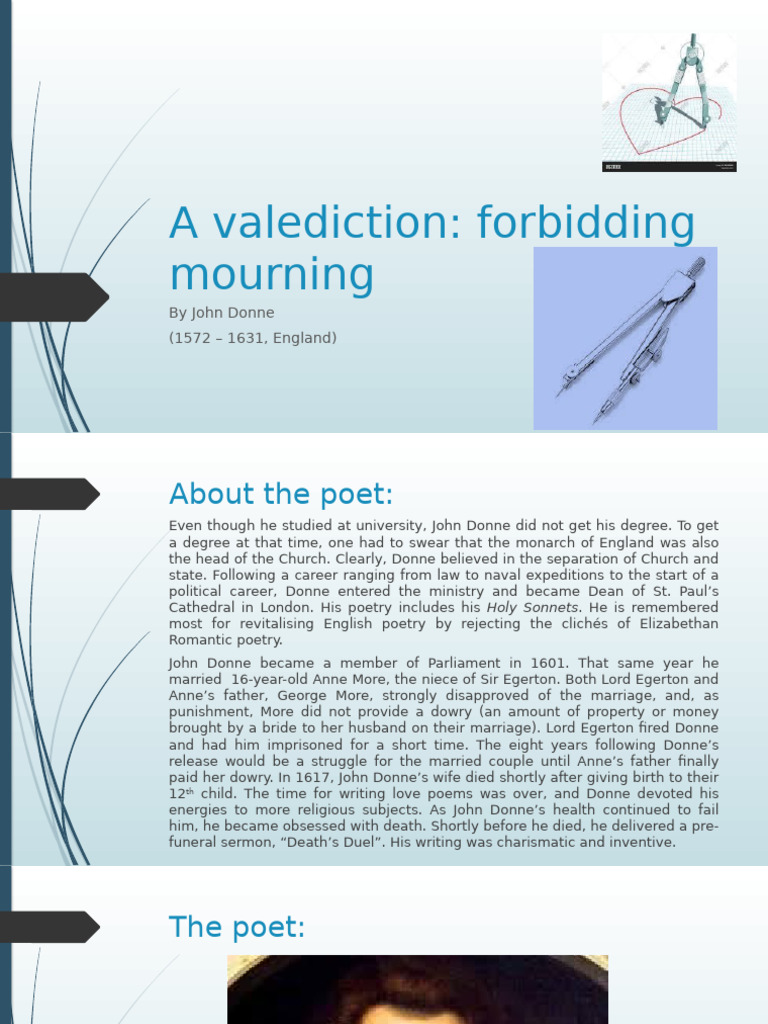 A Valediction - Forbidding Mourning | PDF | Poetry
