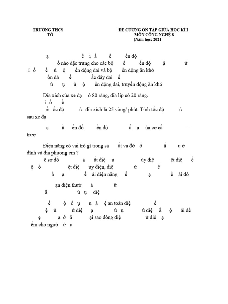 CN8 ĐC ÔN TẬP GIỮA KÌ II NĂM 21.22 | PDF