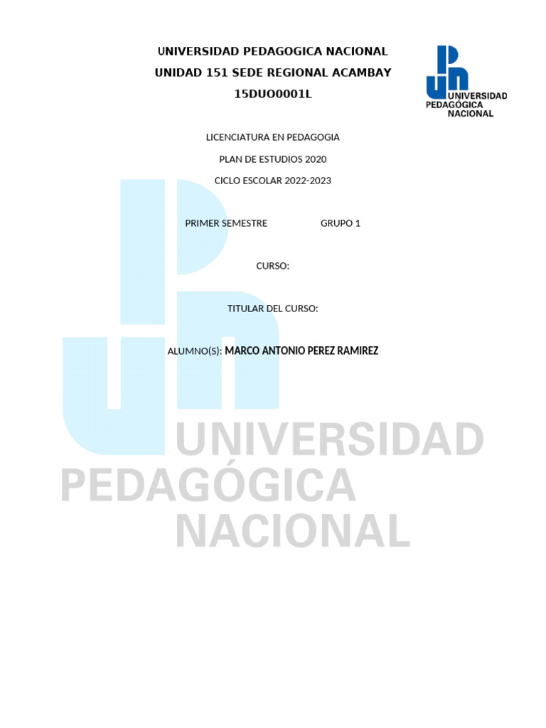 Portada trabajos en general UPN | PDF
