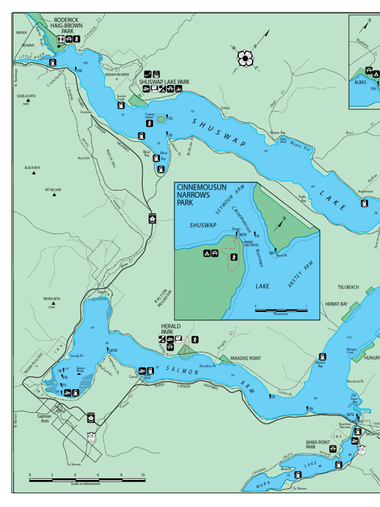 Shuswap Marine Park Map 8fe7182 | PDF