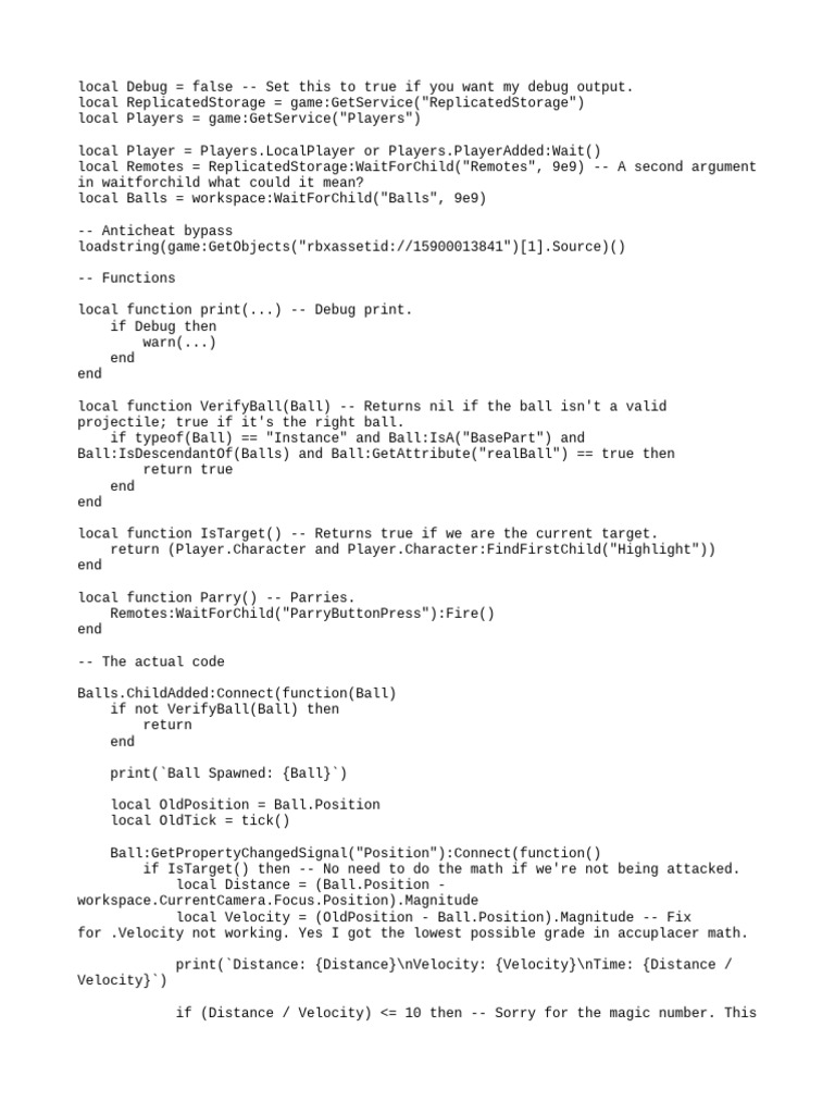 Opensource Autoparry | PDF