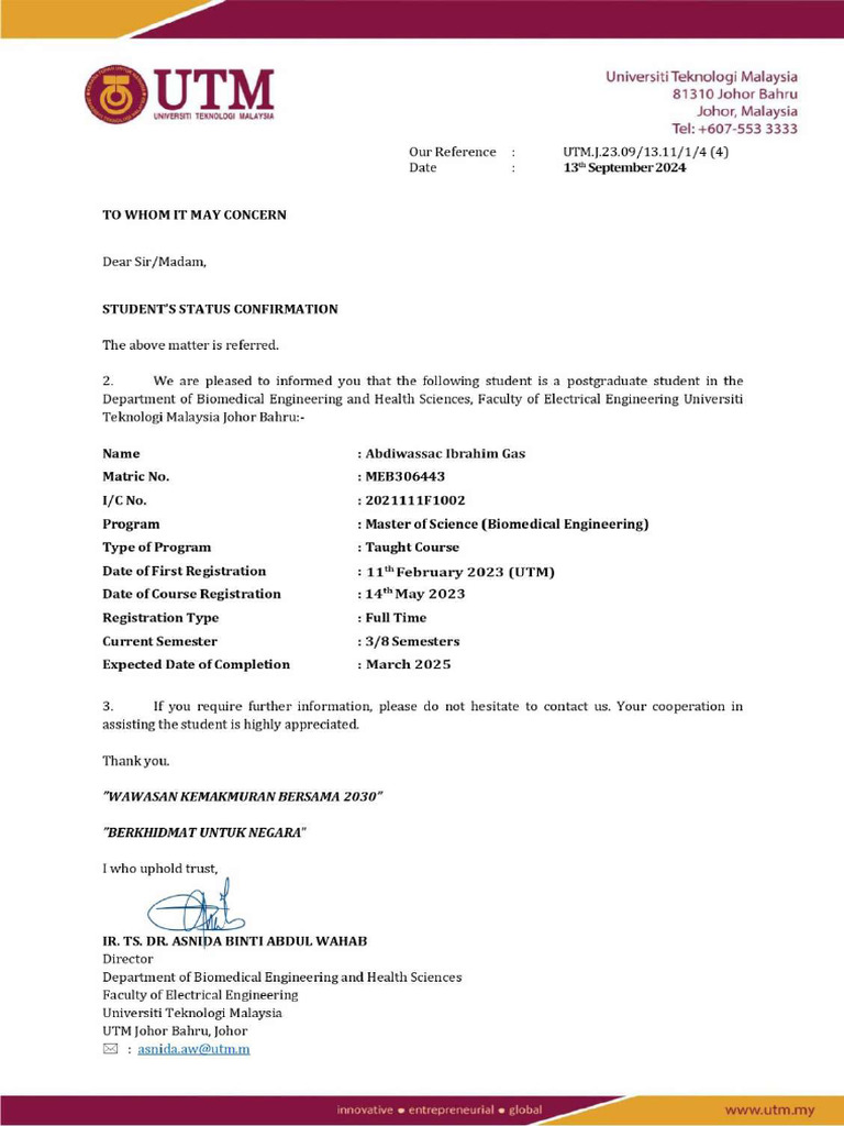 malaysia university verification status | PDF