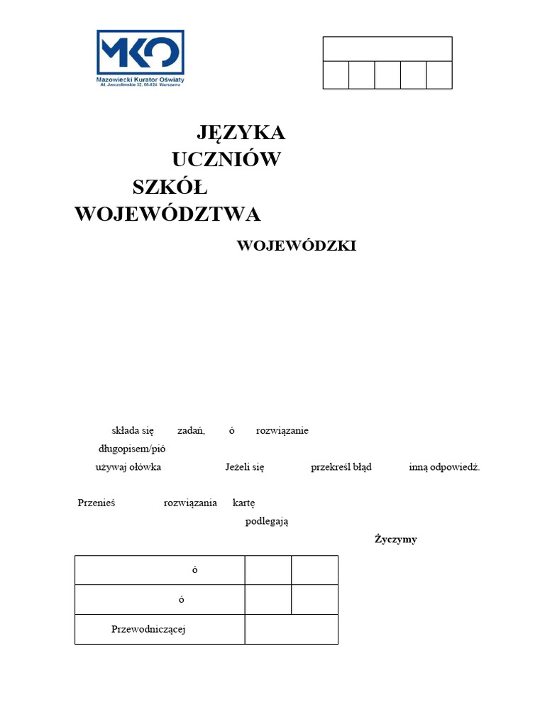 arkusz_jezang_sp_woj | PDF | Botany | Plants
