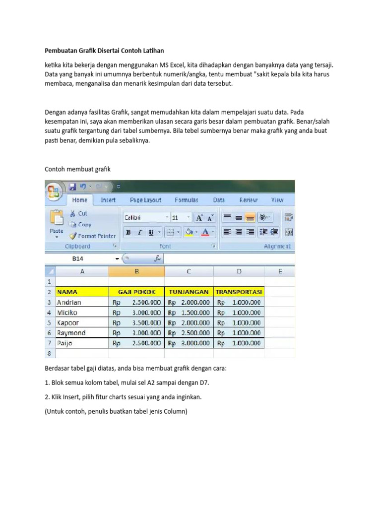 Pembuatan Grafik Disertai Contoh Latihan | PDF