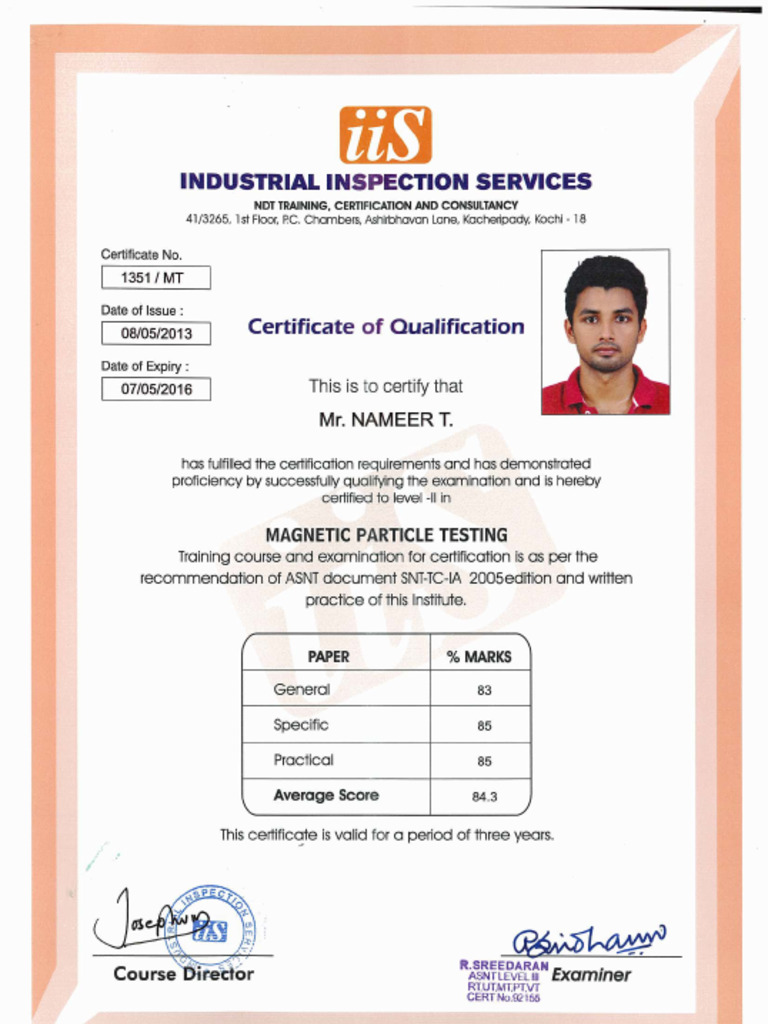 NDT Certificate | PDF