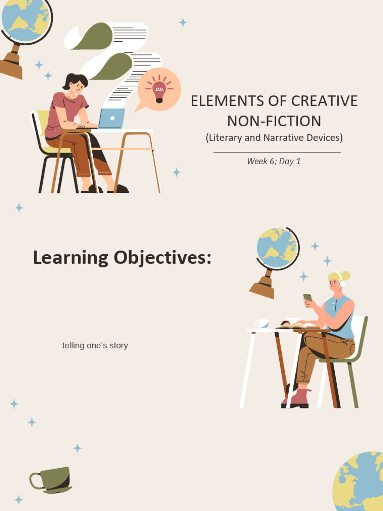 WEEK 6 DAY 1 - Literary and Narrative Devices | PDF | Narrative | Human ...