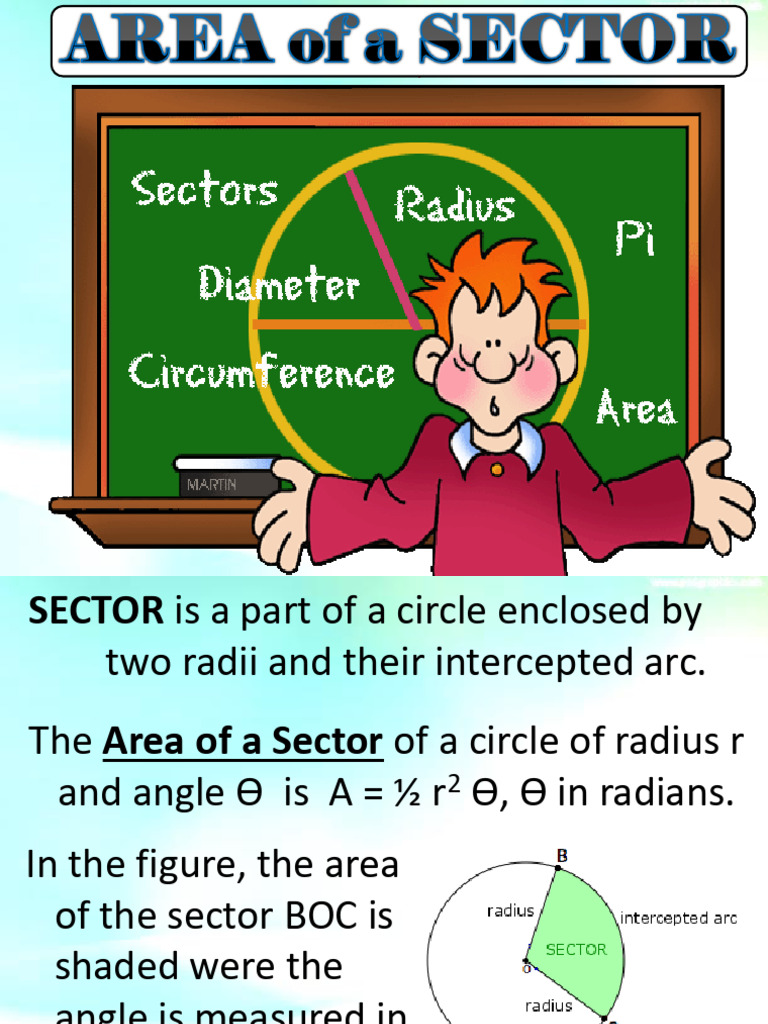 AREA of A Sector | PDF | Teaching Methods & Materials | Home & Garden