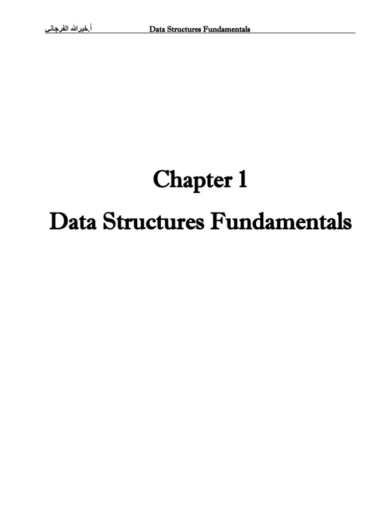 Chapter 1 Data Stuctures Fundamentals | PDF | Data Type | Integer (Computer Science)