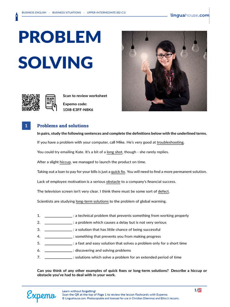 Problem Solving British English Student | PDF