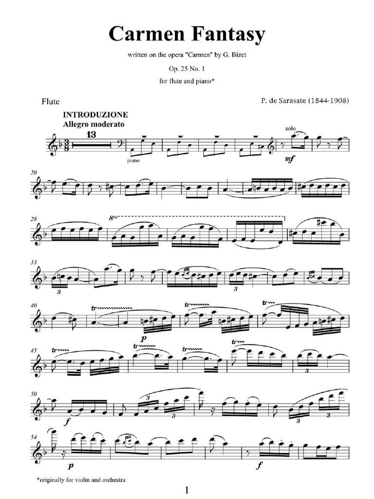 Carmen Fantasie Sarasate | PDF