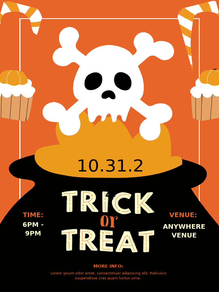 Spooky Trick or Treat Halloween Poster | PDF