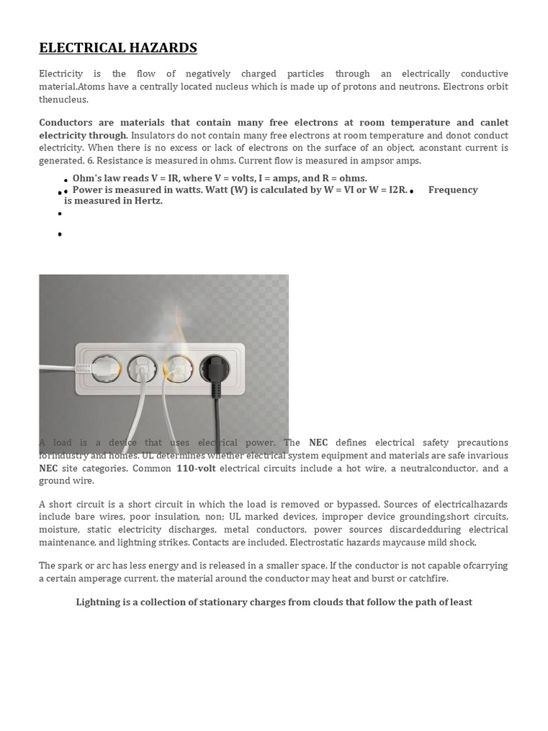 Lesson 9 Electrical-Hazards | PDF | Electricity | Personal Protective Equipment