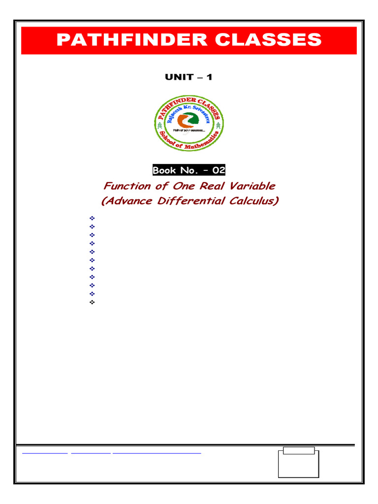 B02 - Function of One Real Variable (ADC) | PDF | Calculus | Integral B02 - Function of One Real Variable (ADC) | PDF | Calculus | Integral