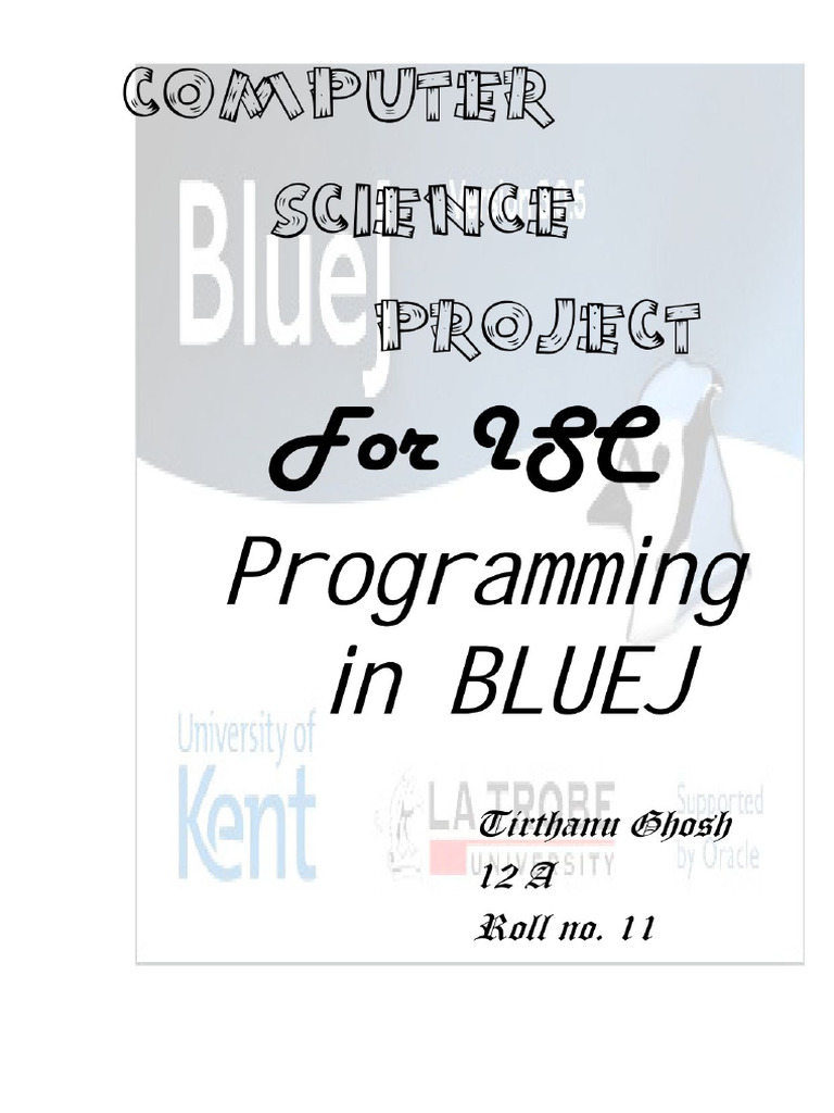 Isc Class Xii Computer Science Project Java Programs PDF Free | PDF