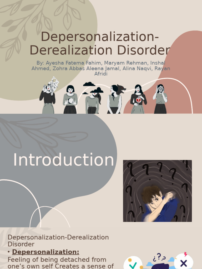Depersonalization-Derealization Disorder | PDF | Mental Disorder ...