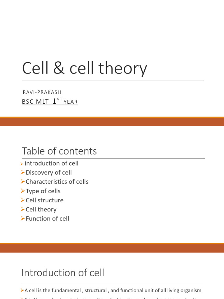 Cell ^0 Cell Theory | PDF | Cell (Biology) | Prokaryote