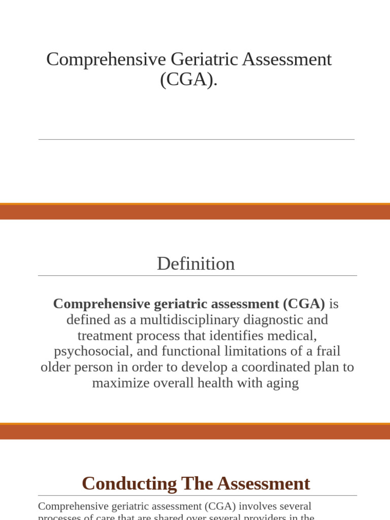 GGPT 12 Comprehensive Geriatric Assessment | PDF | Geriatrics | Caregiver