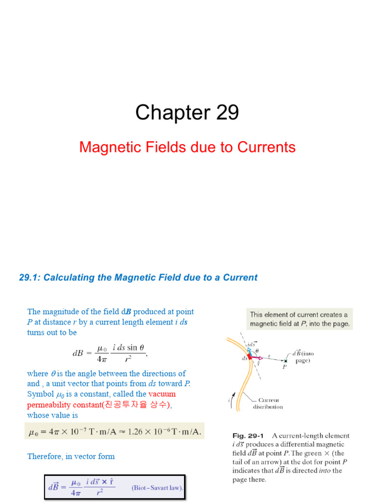 Principle of Physics 11th ch29 | PDF | Magnetic Field | Electromagnetism