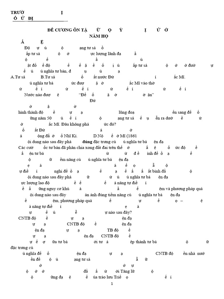 Ôn tập GK1 Sử 11 | PDF
