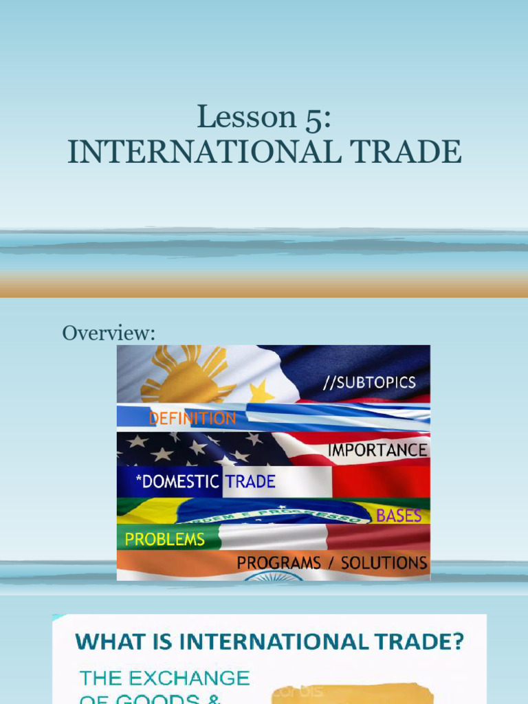 Understanding International Trade Concepts | PDF | Finance & Money ...
