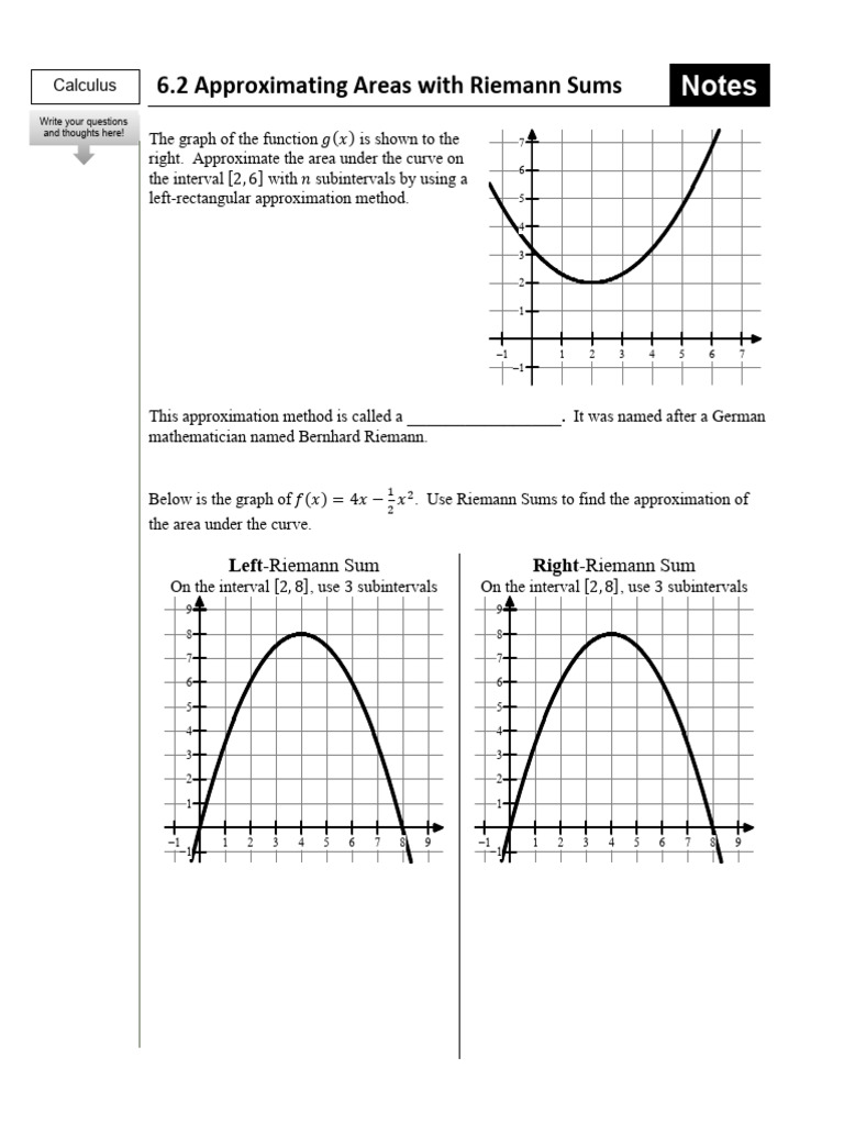 Calc 6.2 Packet | PDF | Integral | Interval (Mathematics)