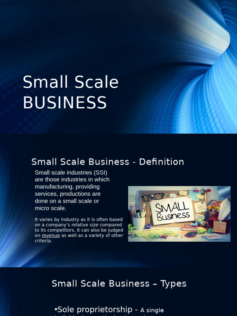 Small Scale | PDF | Business