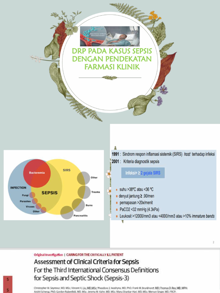 Topik 6.A DRP Pada Kasus Sepsis Dengan Pendekatan Farmasi Klinis | PDF