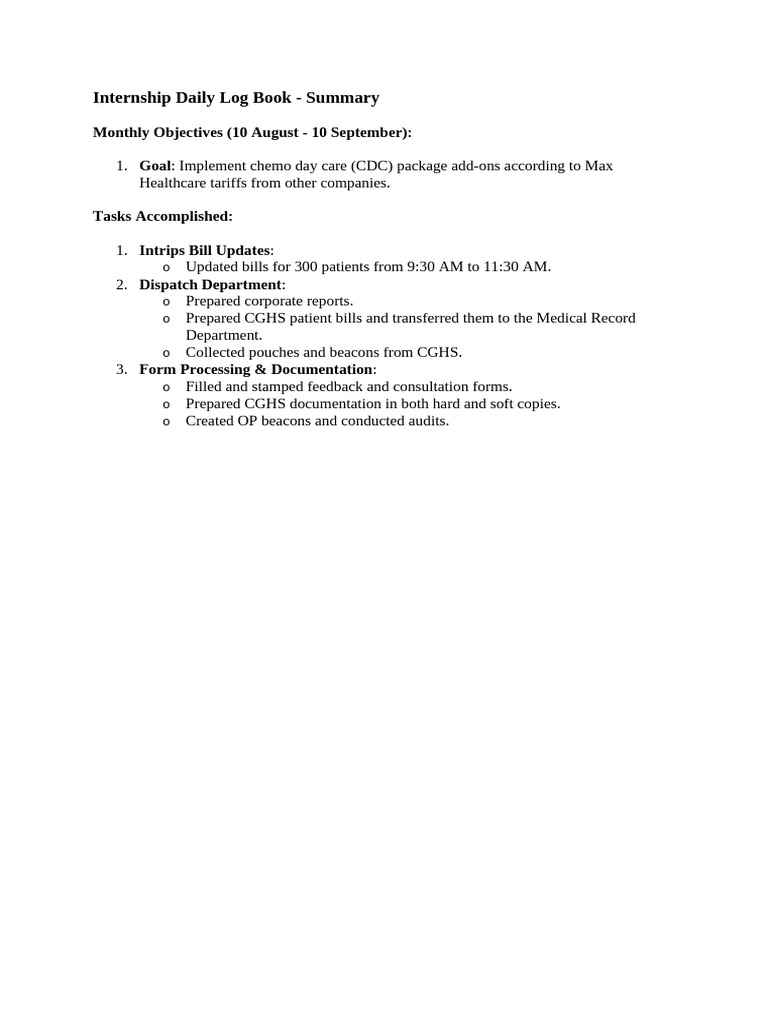 Internship Daily Log Book | PDF | Business | Technology & Engineering