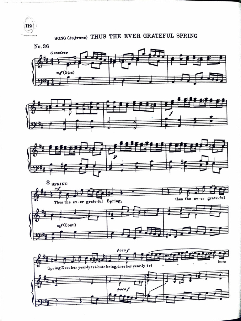 Thus The Ever Grateful Spring | PDF