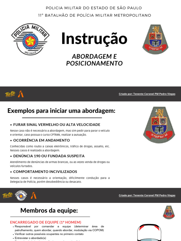 Apostila FiveM - Abordagem e Posicionamento | PDF | Polícia