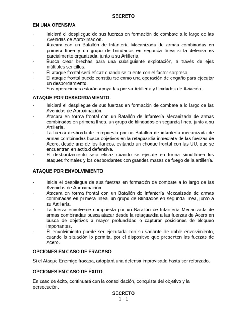 TÉCNICAS TÁCTICAS Y PROCEDIMIENTOS | PDF | Infantería | Brazos combinados