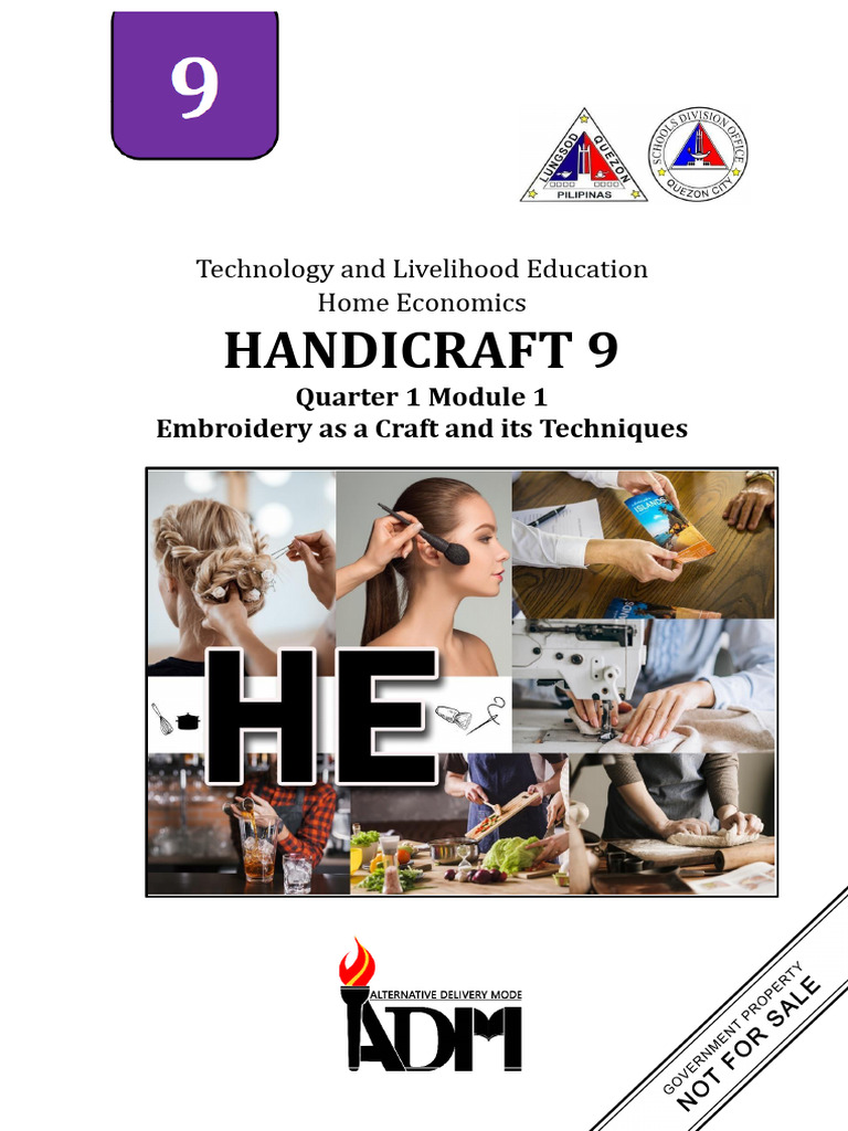 Gr9 Handicraft Needlecraft Q1M1 | PDF | Embroidery | Yarn