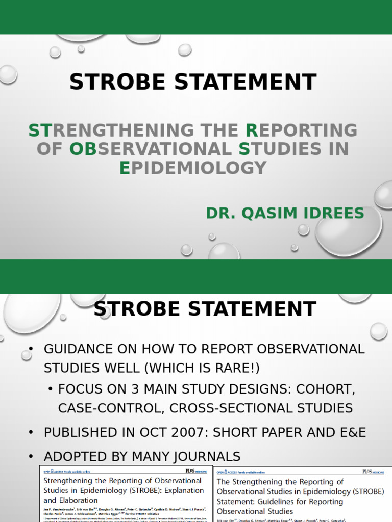Strobe Guide Lines | PDF | Cohort Study | Confounding