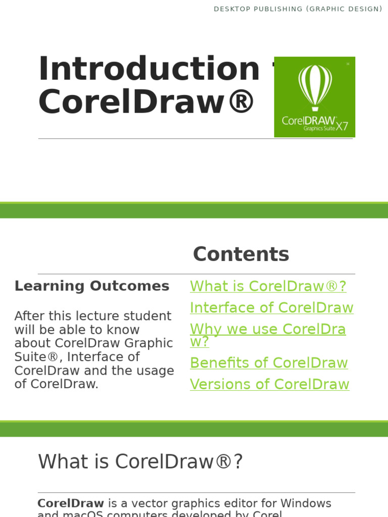 1 - Introduction To CorelDraw | PDF | Graphical User Interfaces ...