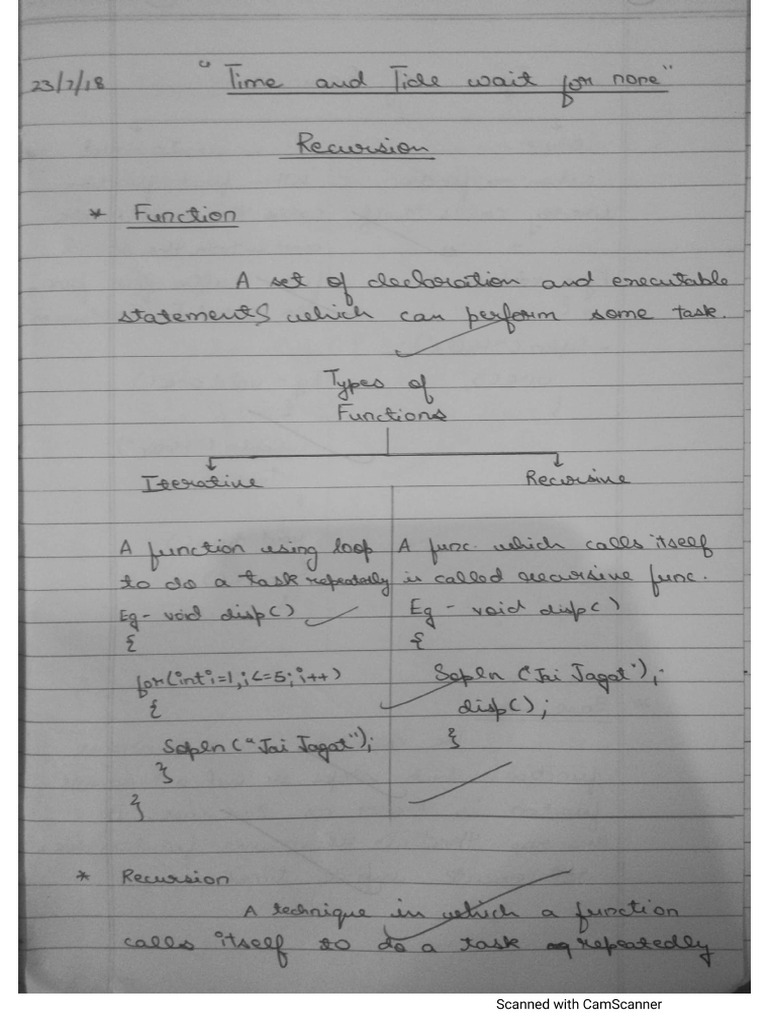 Recursion (Theory and Programs) | PDF