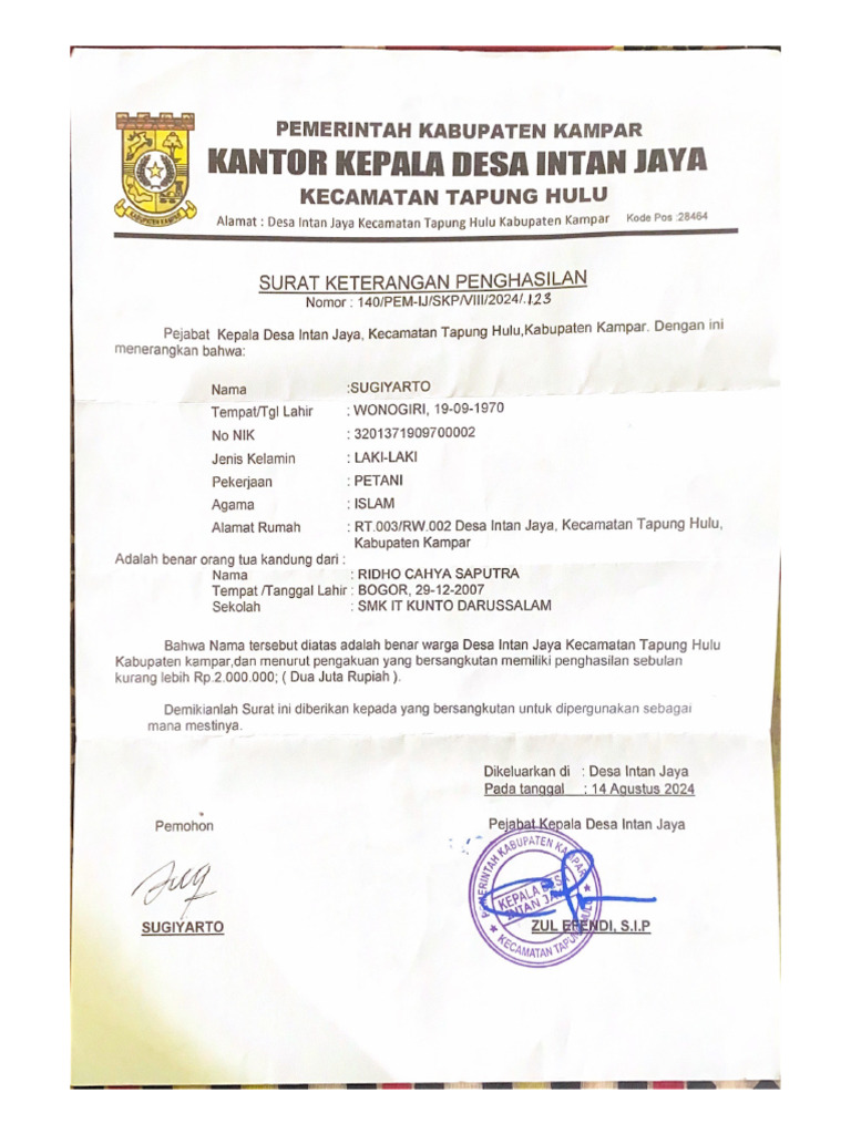 SKTM Ridho | PDF