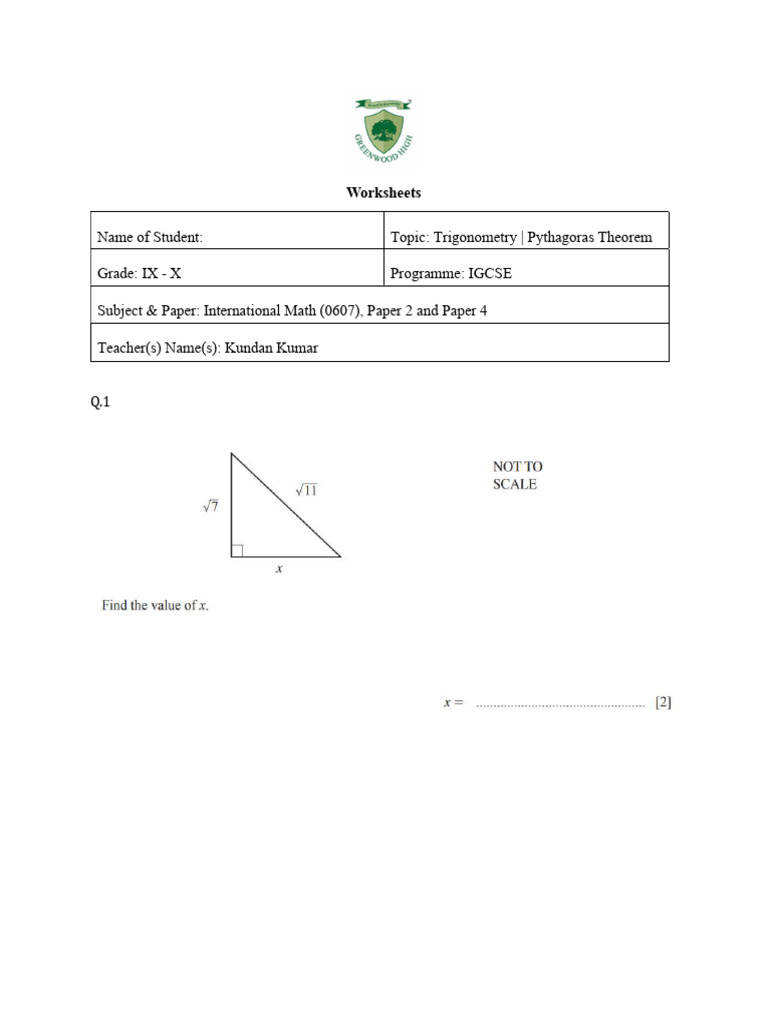 Pythagoras Theorem | PDF